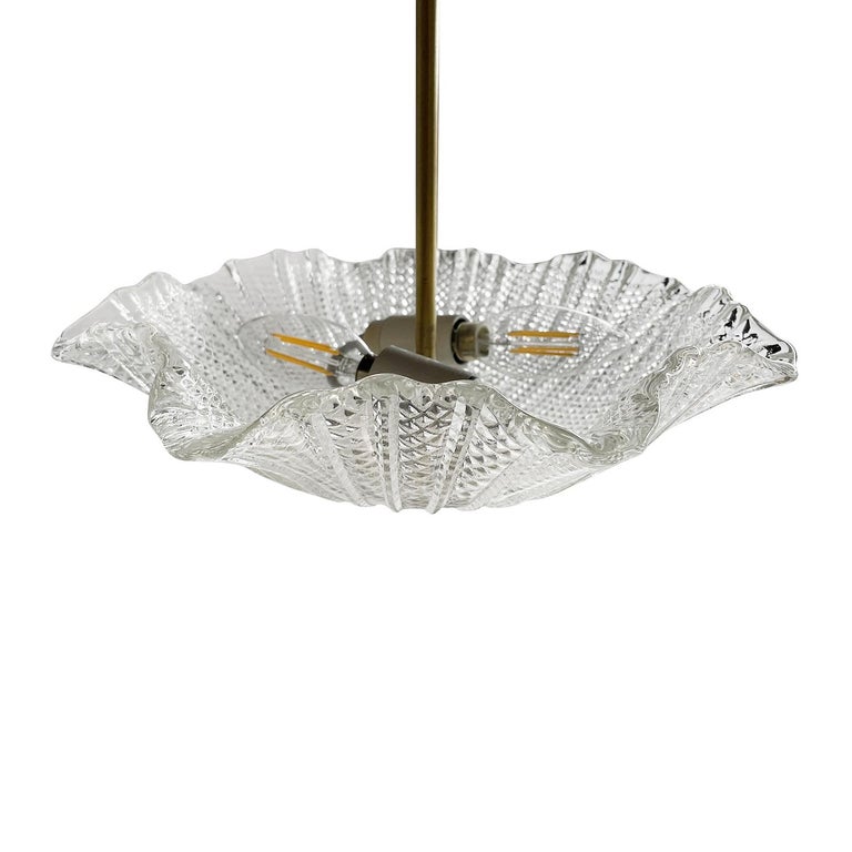 20th Century Swedish Smoked Glass Ceiling Light, Lamp Attributed to ...