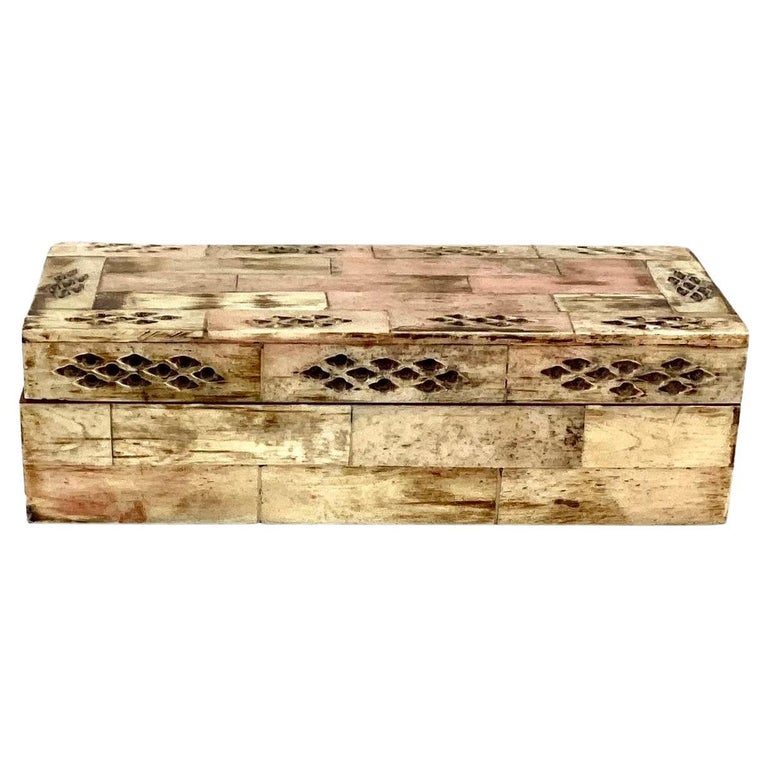 20th Century Tessellated Bone Trinket Box For Sale at 1stDibs