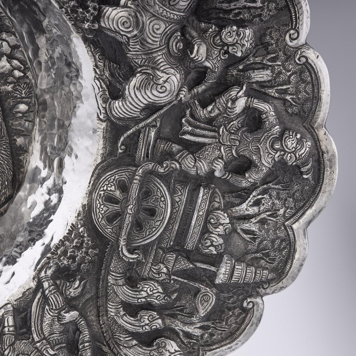 20th Century Thai Solid Silver Large Hand Crafted Dish, c.1910 For Sale ...