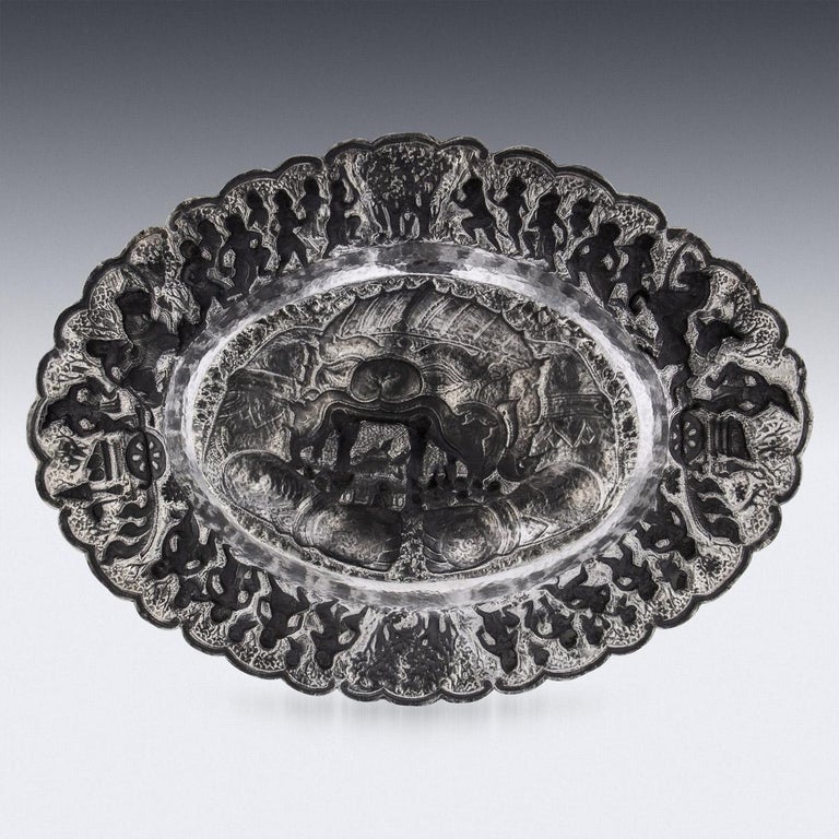 20th Century Thai Solid Silver Large Hand Crafted Dish, c.1910 For Sale ...