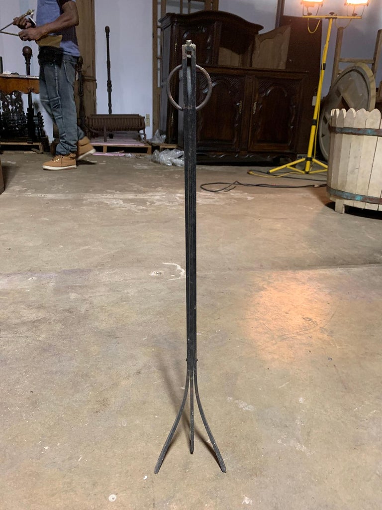20th Century Three-Pronged Iron Fireplace Rake For Sale at 1stDibs