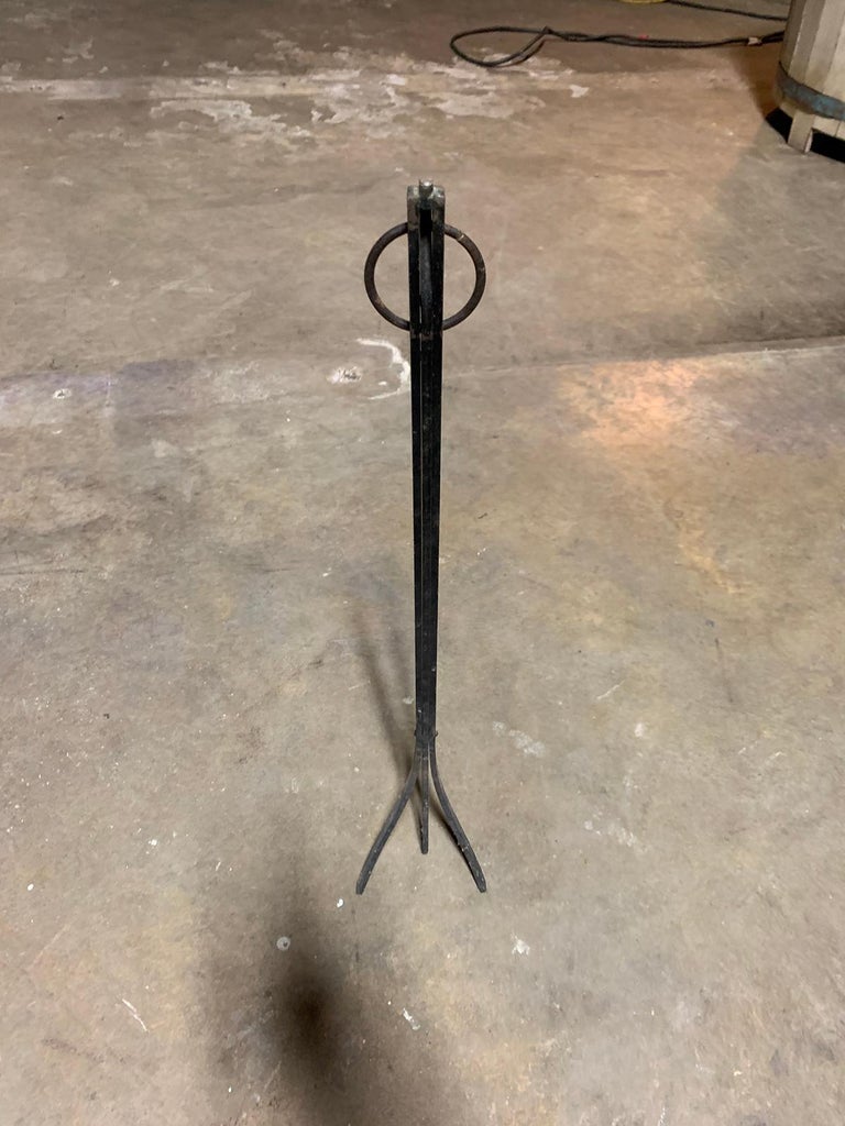 20th Century Three-Pronged Iron Fireplace Rake For Sale at 1stDibs