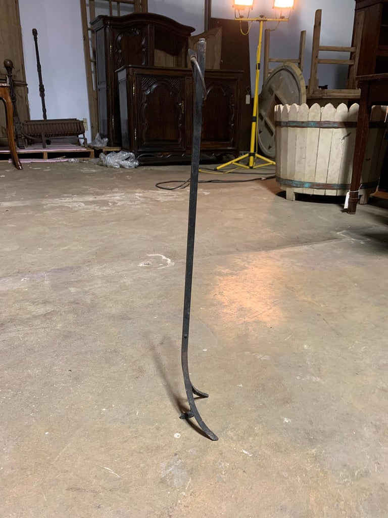 20th Century Three-Pronged Iron Fireplace Rake For Sale at 1stDibs