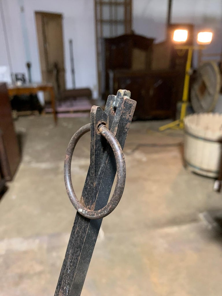 20th Century Three-Pronged Iron Fireplace Rake For Sale at 1stDibs