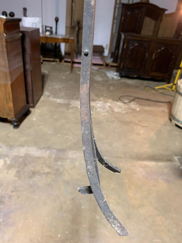 20th Century Three-Pronged Iron Fireplace Rake For Sale at 1stDibs