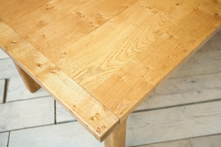 20th Century Traditionally Made Solid Oak Dining Table For Sale at 1stDibs
