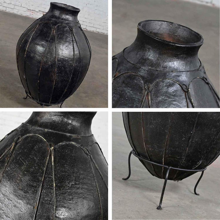 20th Century Tribal Large Scale Clay Fermenting Pot or Water Jug Black ...