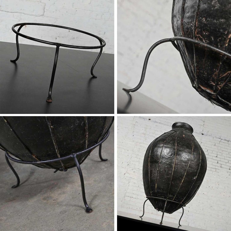 20th Century Tribal Large Scale Clay Fermenting Pot or Water Jug Black ...