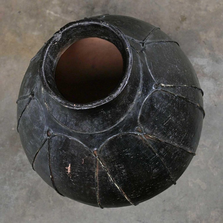 20th Century Tribal Large Scale Clay Fermenting Pot or Water Jug Black ...