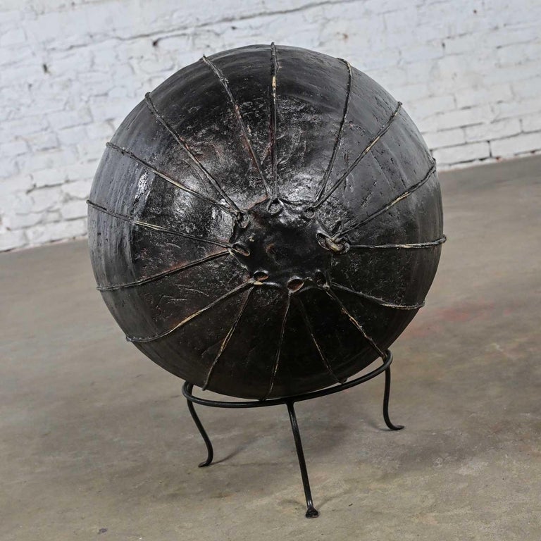 20th Century Tribal Large Scale Clay Fermenting Pot or Water Jug Black ...