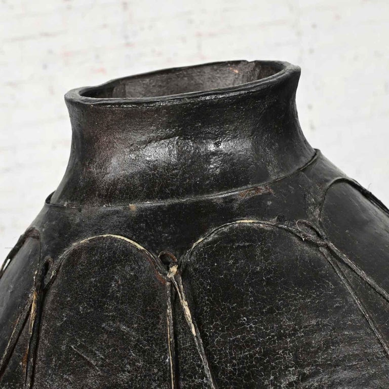 20th Century Tribal Large Scale Clay Fermenting Pot or Water Jug Black ...