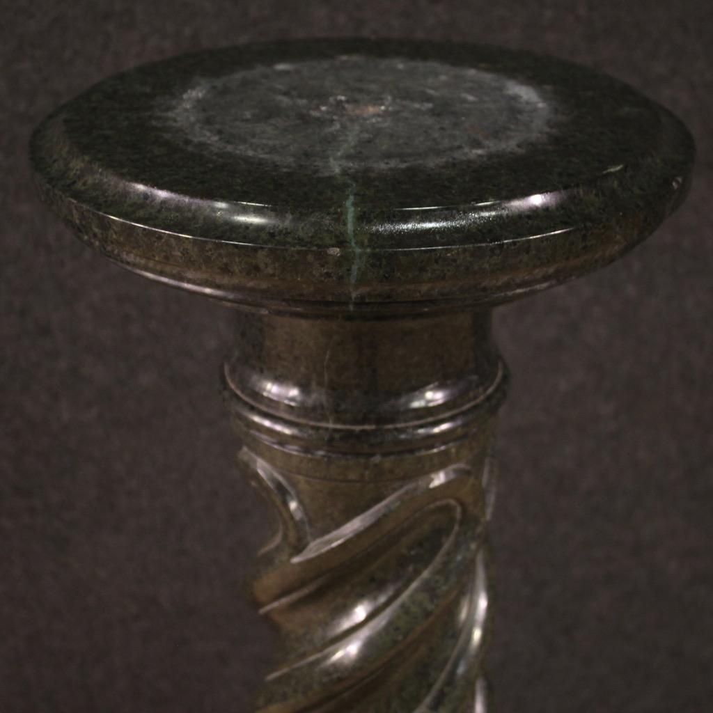 20th Century Twisted Carved Marble Italian Column, 1960 For Sale at 1stDibs