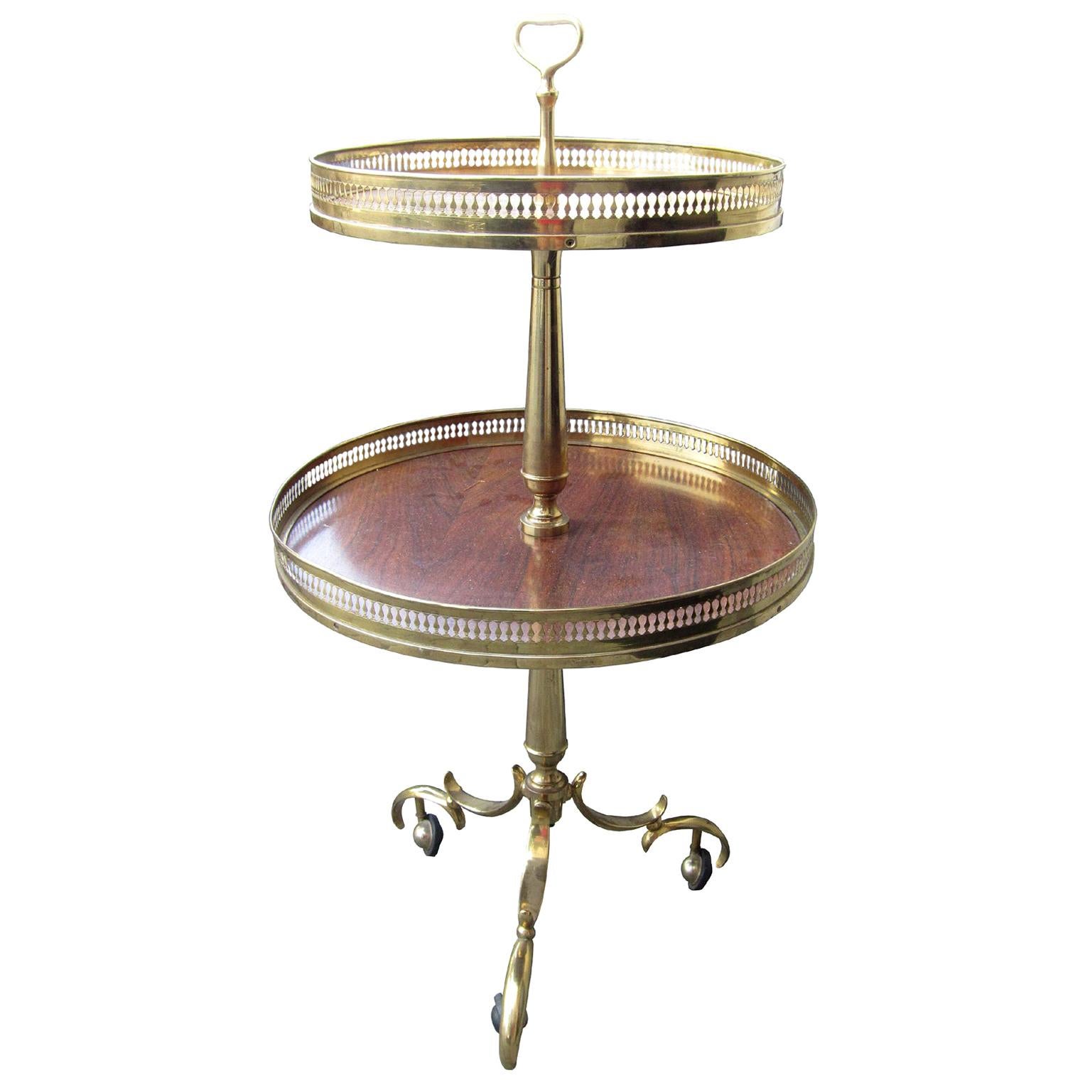 Two-Tier Brass Mastercraft Trolley at 1stDibs