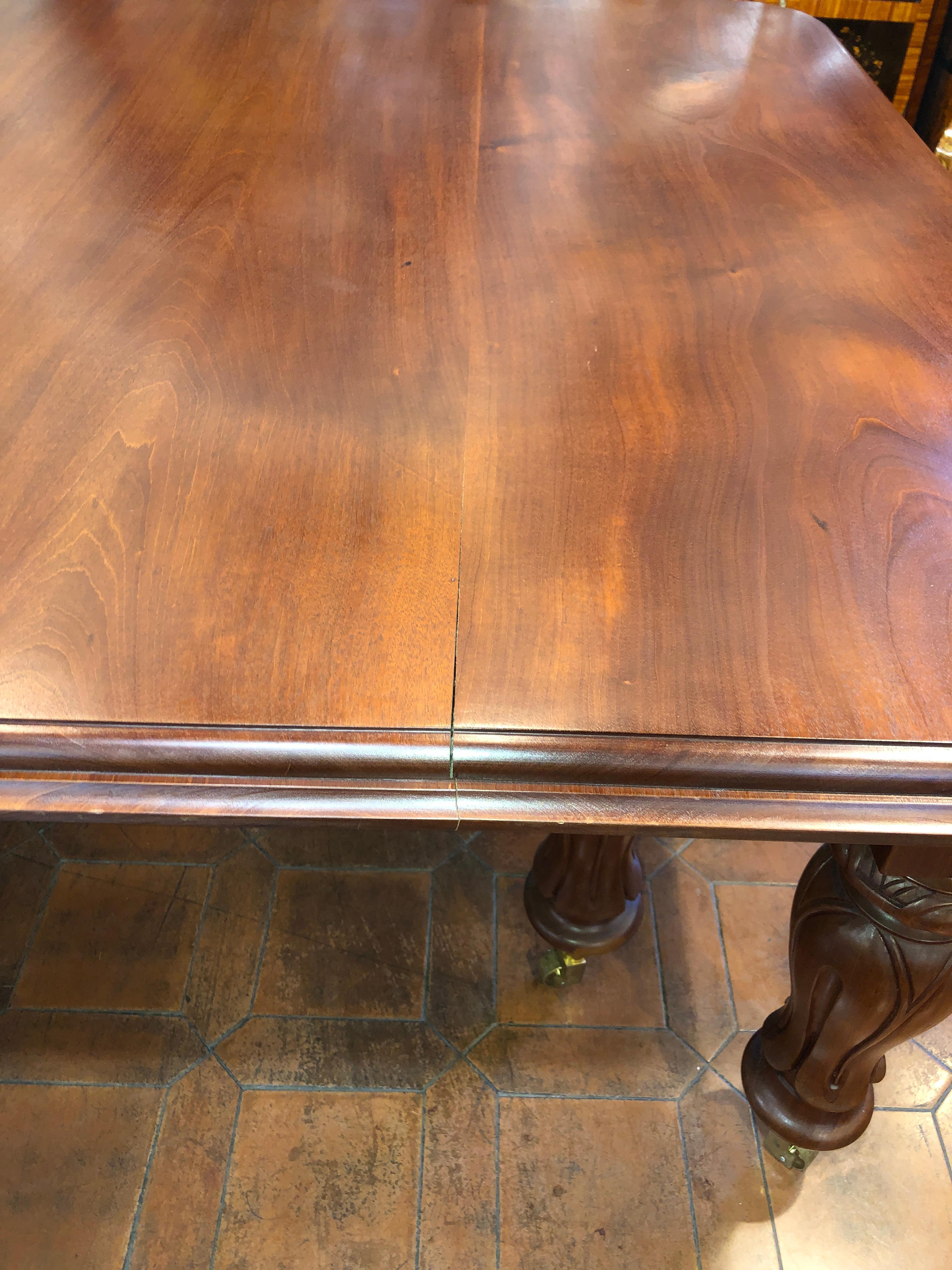 20th Century Victorian Mahogany English Monumental Extendable Table ...