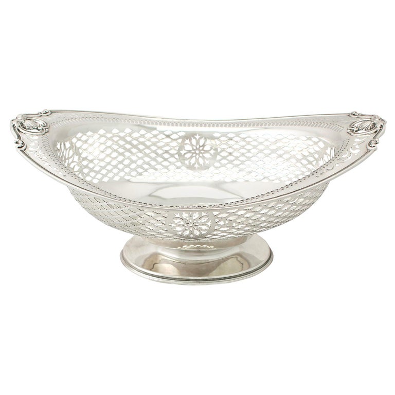 20th Century Vintage American Sterling Silver Fruit Bowl, 1945 at 1stDibs