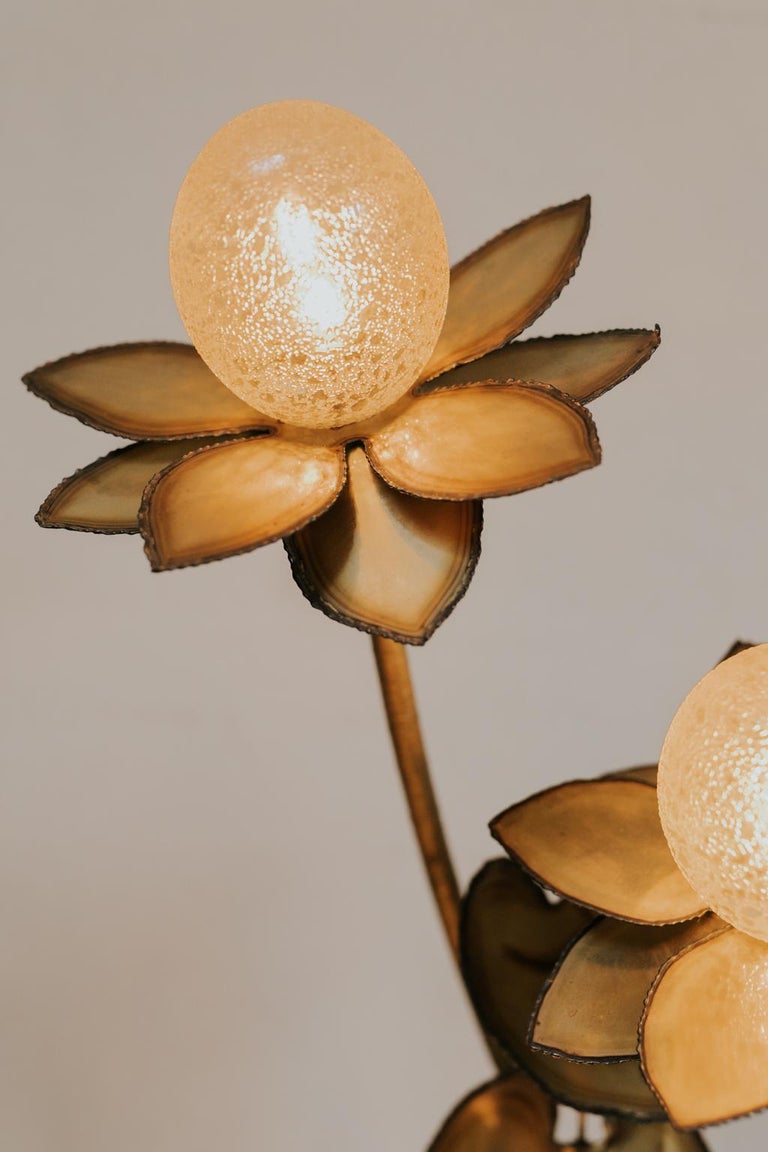 20th Century Vintage "Flower" Lamp, Maison Jansen, 1970s at 1stDibs
