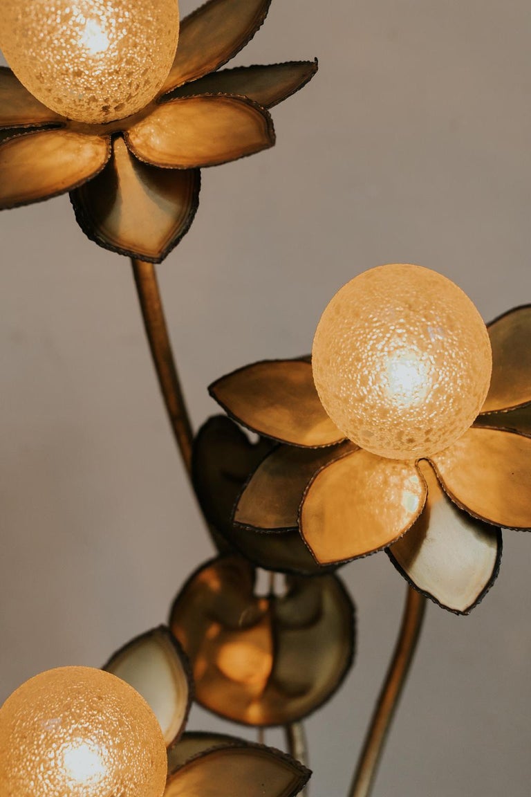 20th Century Vintage "Flower" Lamp, Maison Jansen, 1970s at 1stDibs