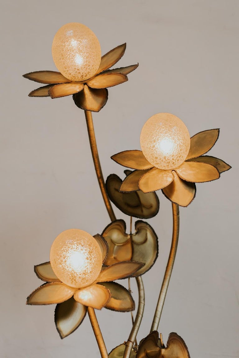 20th Century Vintage "Flower" Lamp, Maison Jansen, 1970s at 1stDibs
