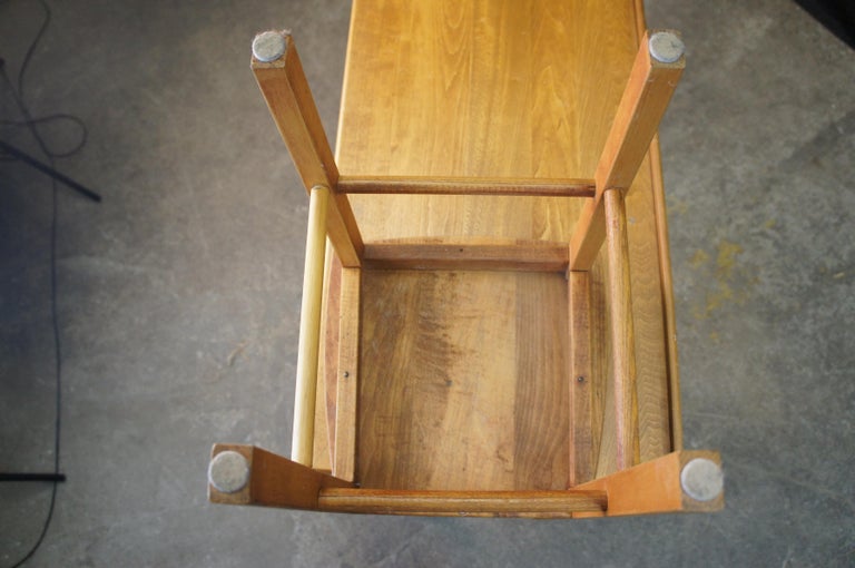 20th Century Vintage Maple Childs School Desk and Chair Writing Table ...