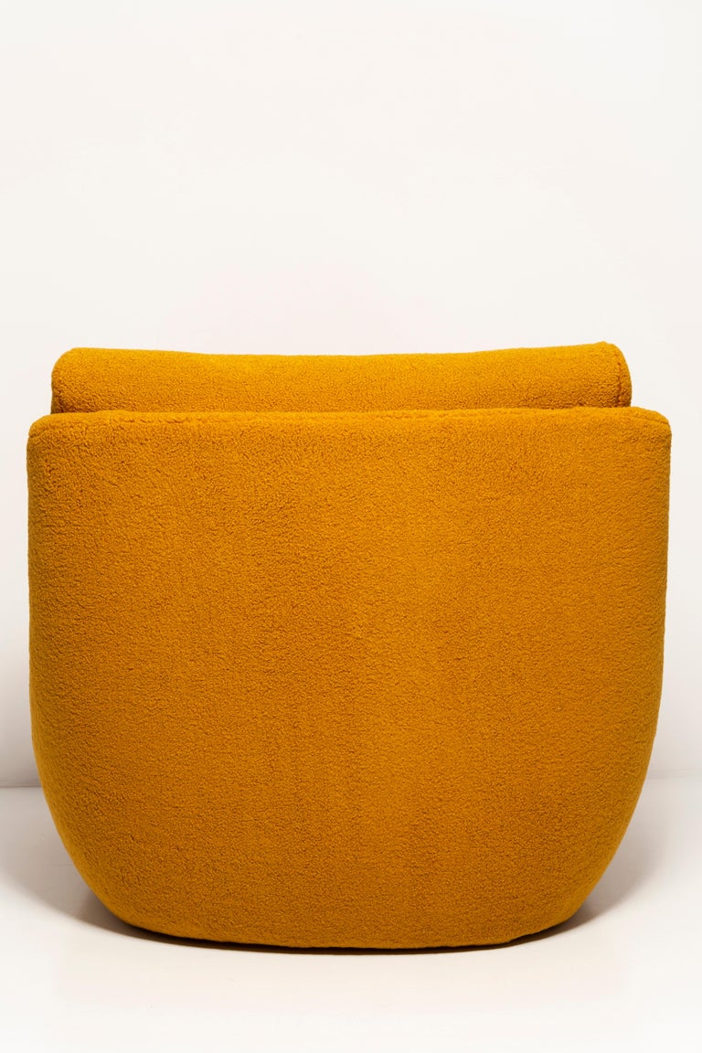 20th Century Vintage Ochre Yellow Boucle Atlantis Big Armchair, 1960s For Sale at 1stDibs