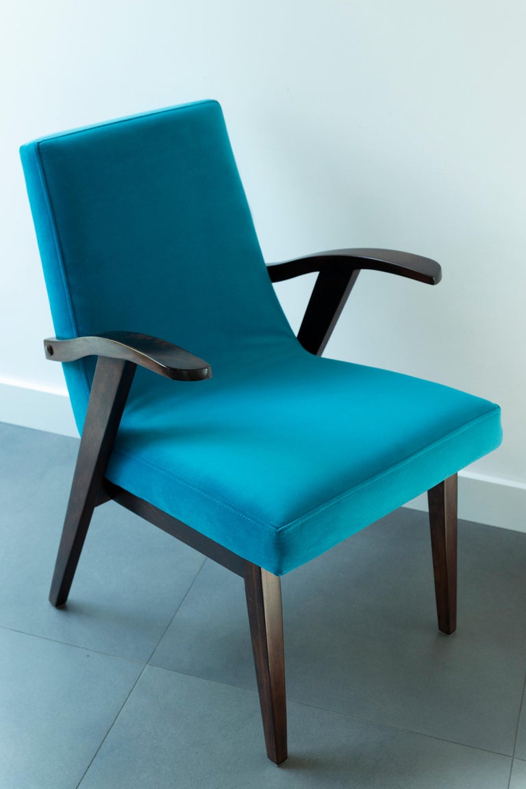 20th Century Vintage Turquoise Blue Armchair by Mieczyslaw Puchala ...