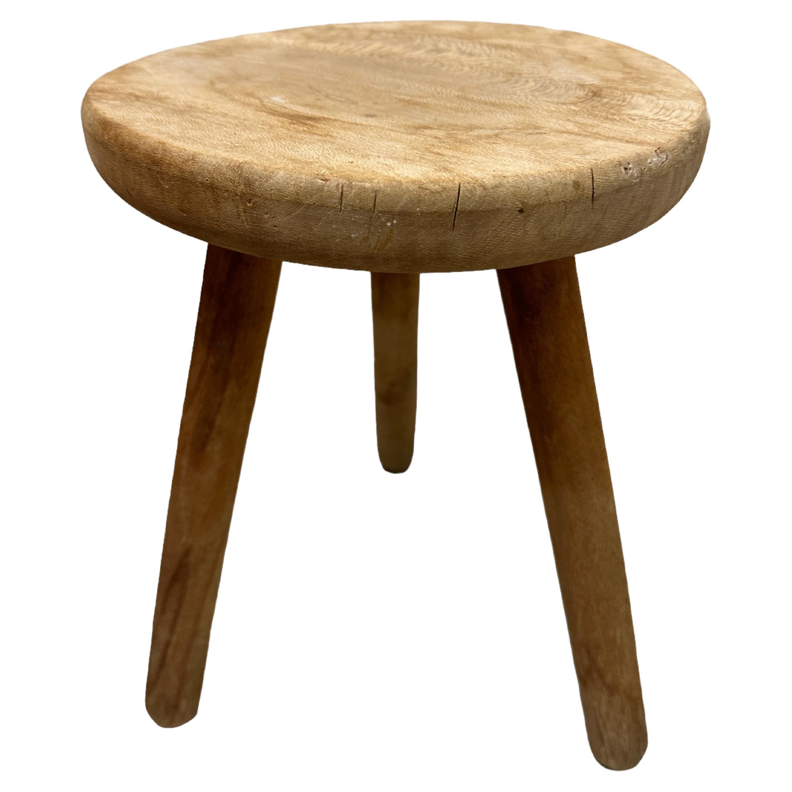 Mid 20th Century Wabi Sabi 3 Leg Milking Stool, Austria Around 1950s ...