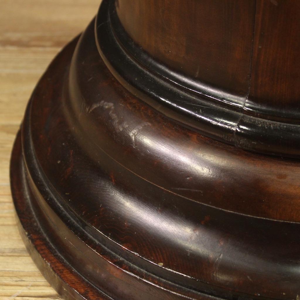 20th Century Walnut and Beech Wood Italian Column, 1960 For Sale at 1stDibs