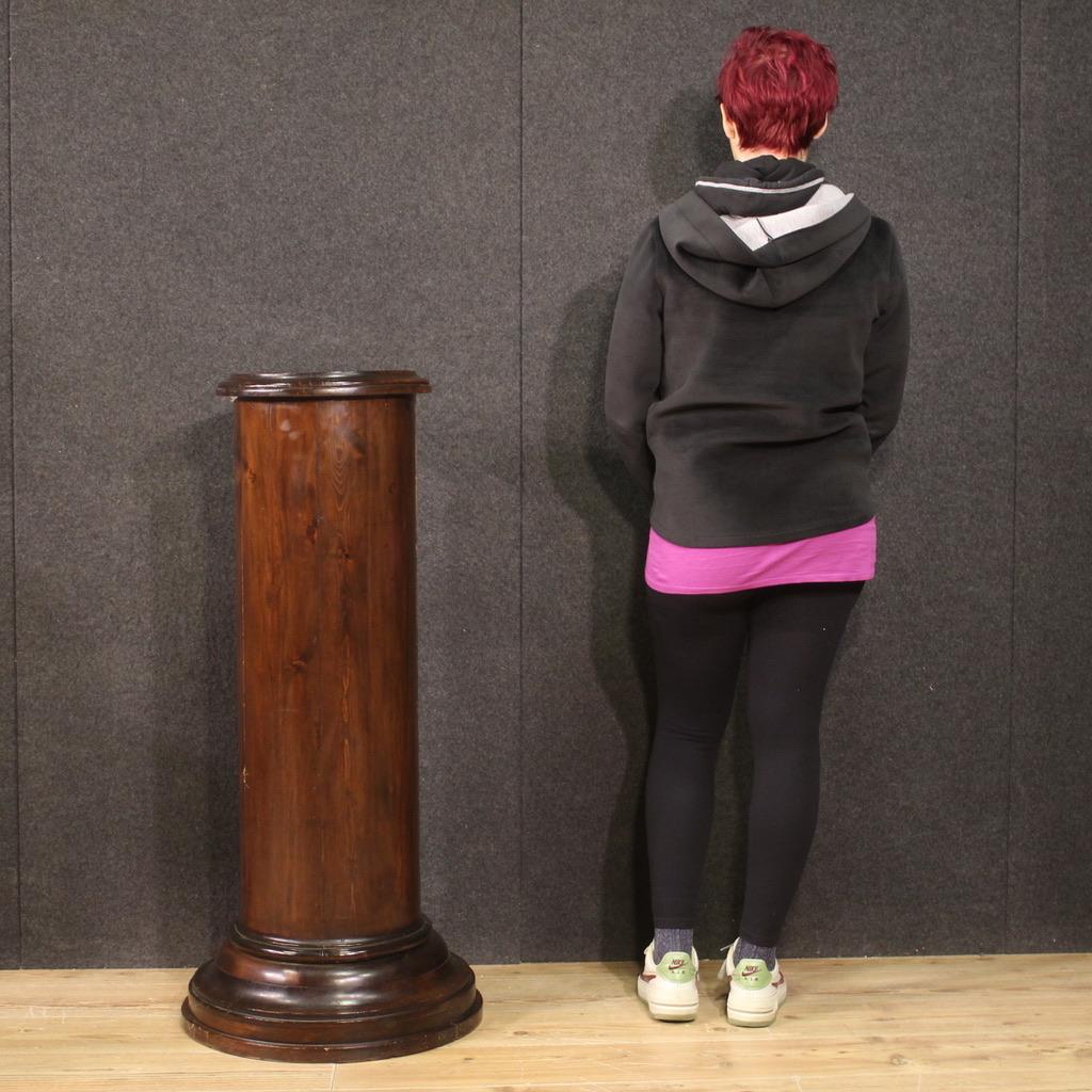 20th Century Walnut and Beech Wood Italian Column, 1960 For Sale at 1stDibs