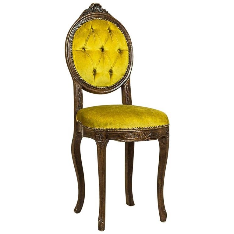 20th Century Walnut Lady’s Vanity Chair at 1stDibs