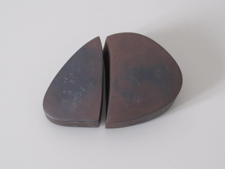 20th Century Watanabe Ryo Iron Sculpture in Two Part at 1stDibs