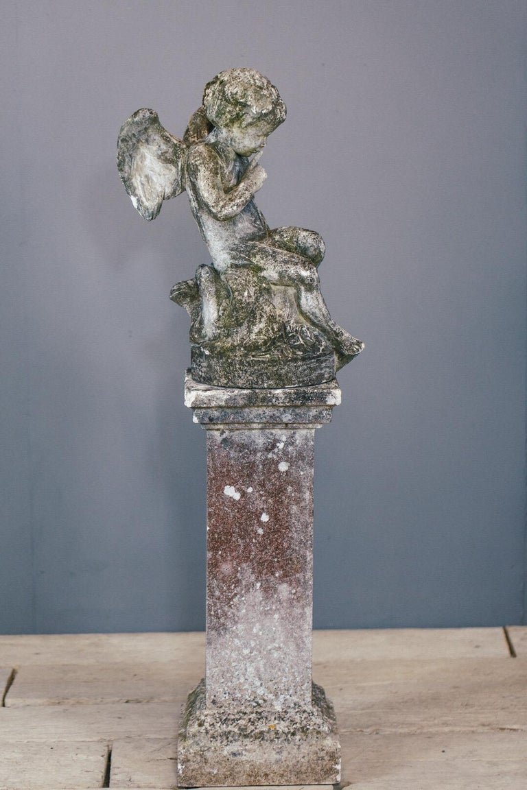 20th Century Weathered Angel Statue at 1stdibs