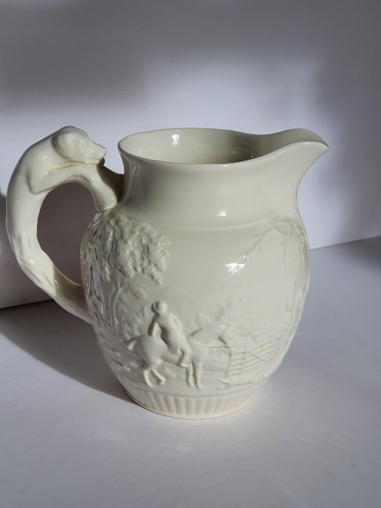 20th Century Wedgwood Creamware Fox Hunting Jug, England, circa 1970 at ...