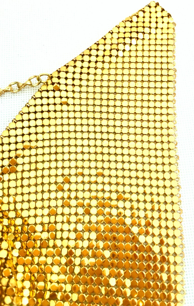 20th Century Whiting and Davis Gold Plate Metal Mesh Collar "Bib ...