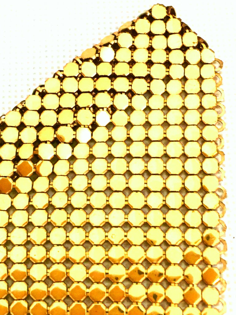 20th Century Whiting and Davis Gold Plate Metal Mesh Collar "Bib ...