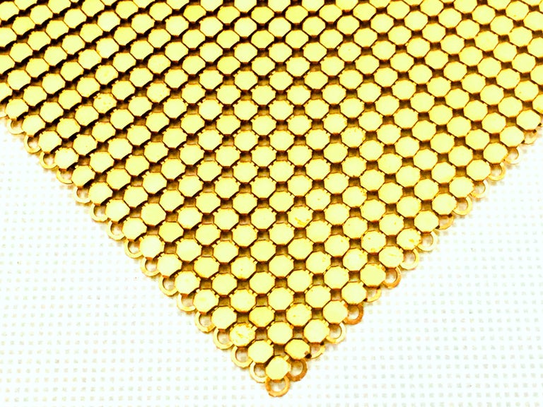 20th Century Whiting and Davis Gold Plate Metal Mesh Collar "Bib ...