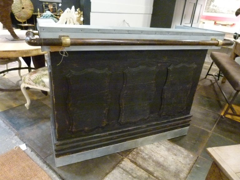 20th Century Wood and Marble Bar Counter at 1stDibs