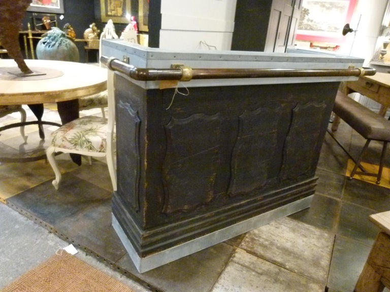 20th Century Wood and Marble Bar Counter at 1stDibs