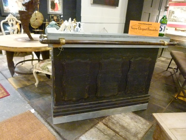 20th Century Wood and Marble Bar Counter at 1stDibs