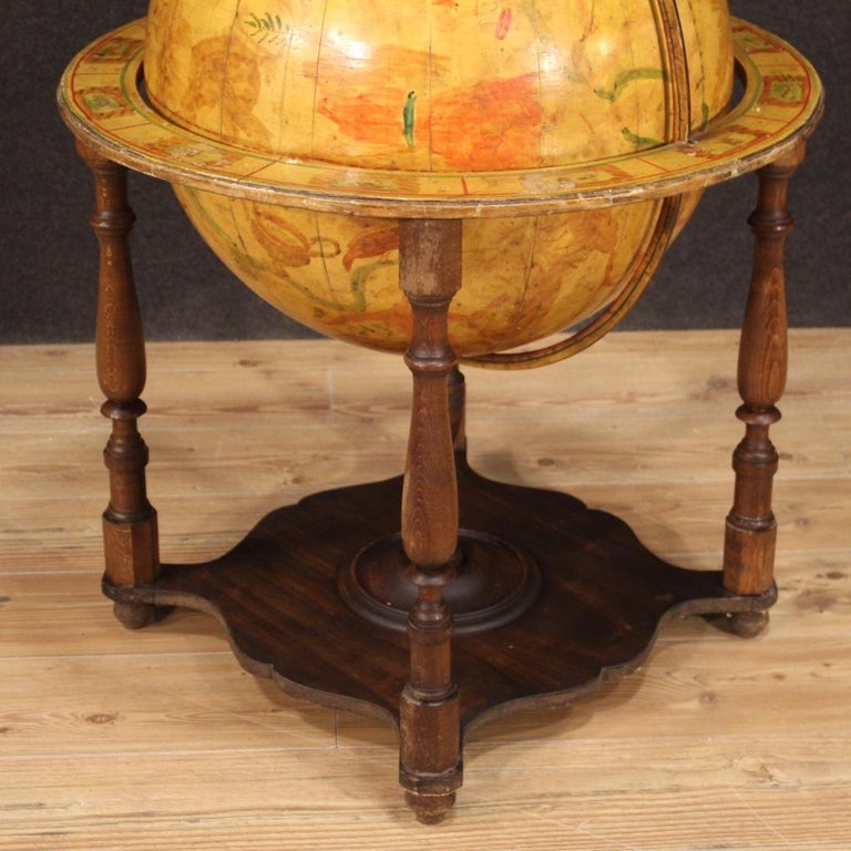 20th Century Wood Italian Globe, 1970 For Sale at 1stDibs