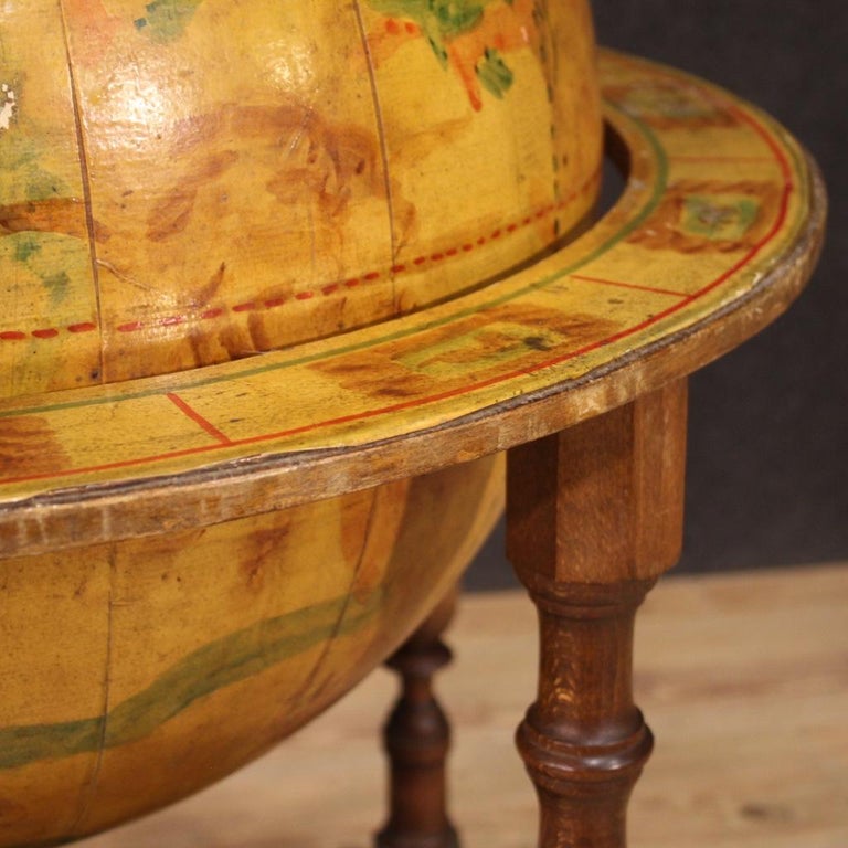 20th Century Wood Italian Globe, 1970 For Sale at 1stDibs