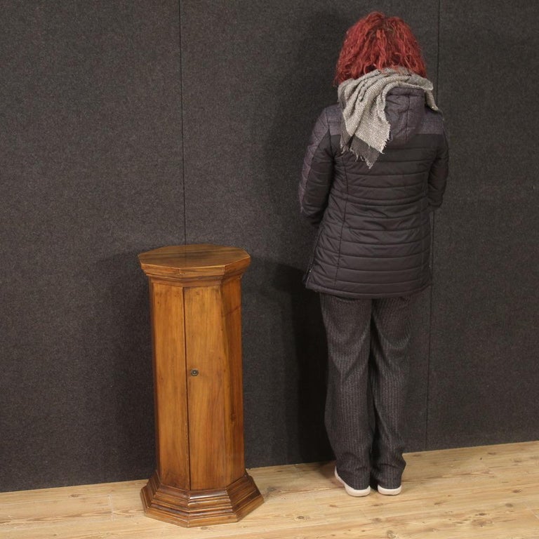 20th Century Wood Italian Octagonal Column Side Table, 1970 For Sale at ...