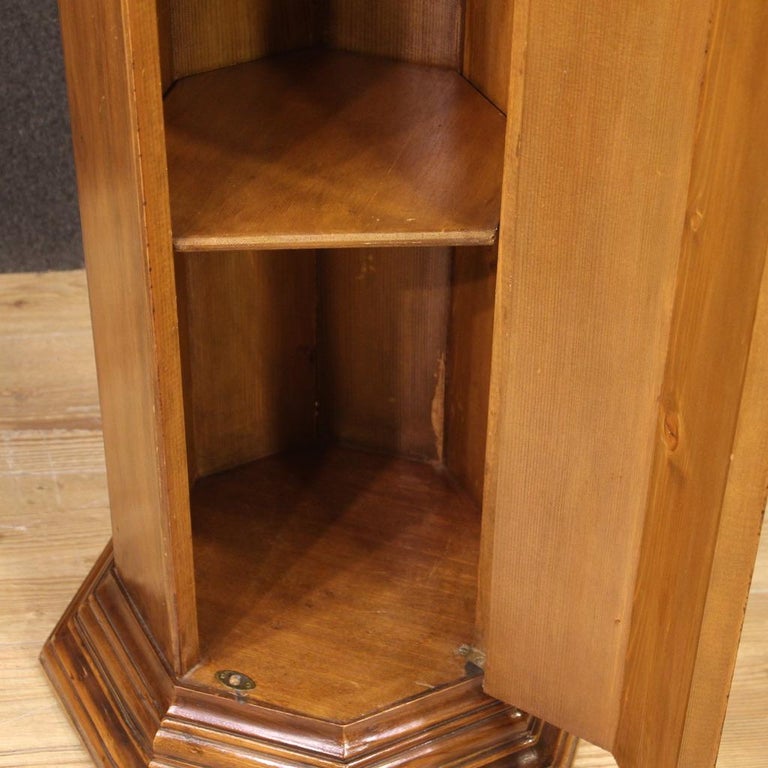 20th Century Wood Italian Octagonal Column Side Table, 1970 For Sale at ...