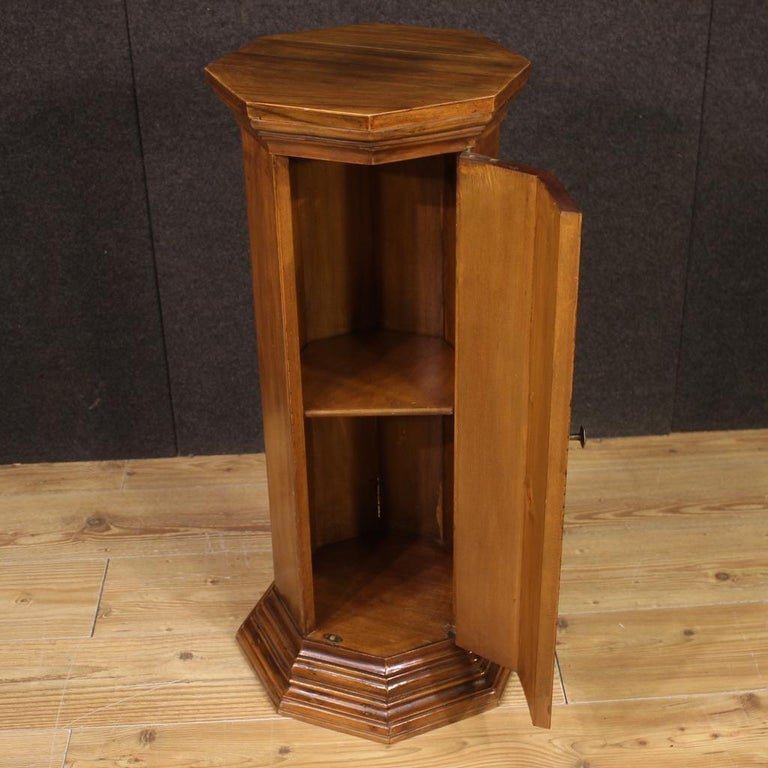20th Century Wood Italian Octagonal Column Side Table, 1970 For Sale at ...