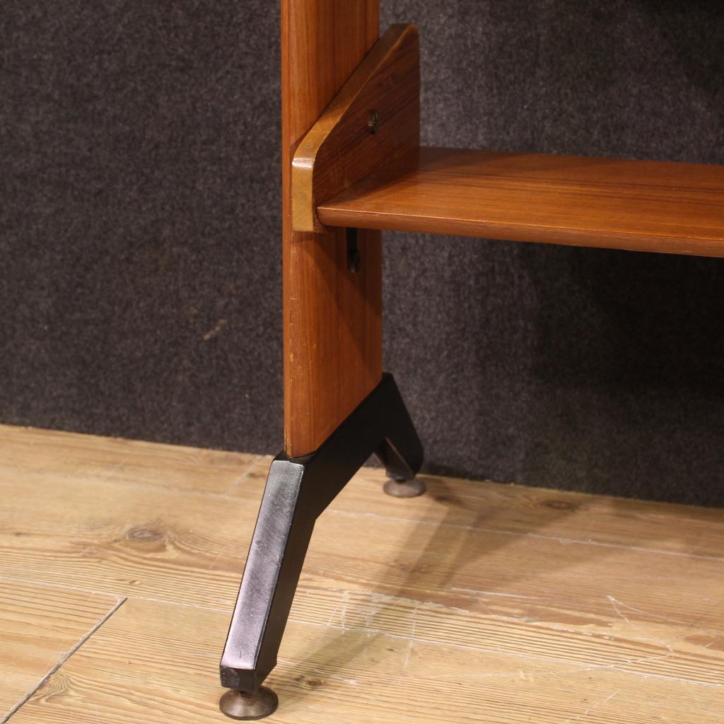 20th Century Wood Teak Modern Italian Bookcase, 1970s For Sale at 1stDibs