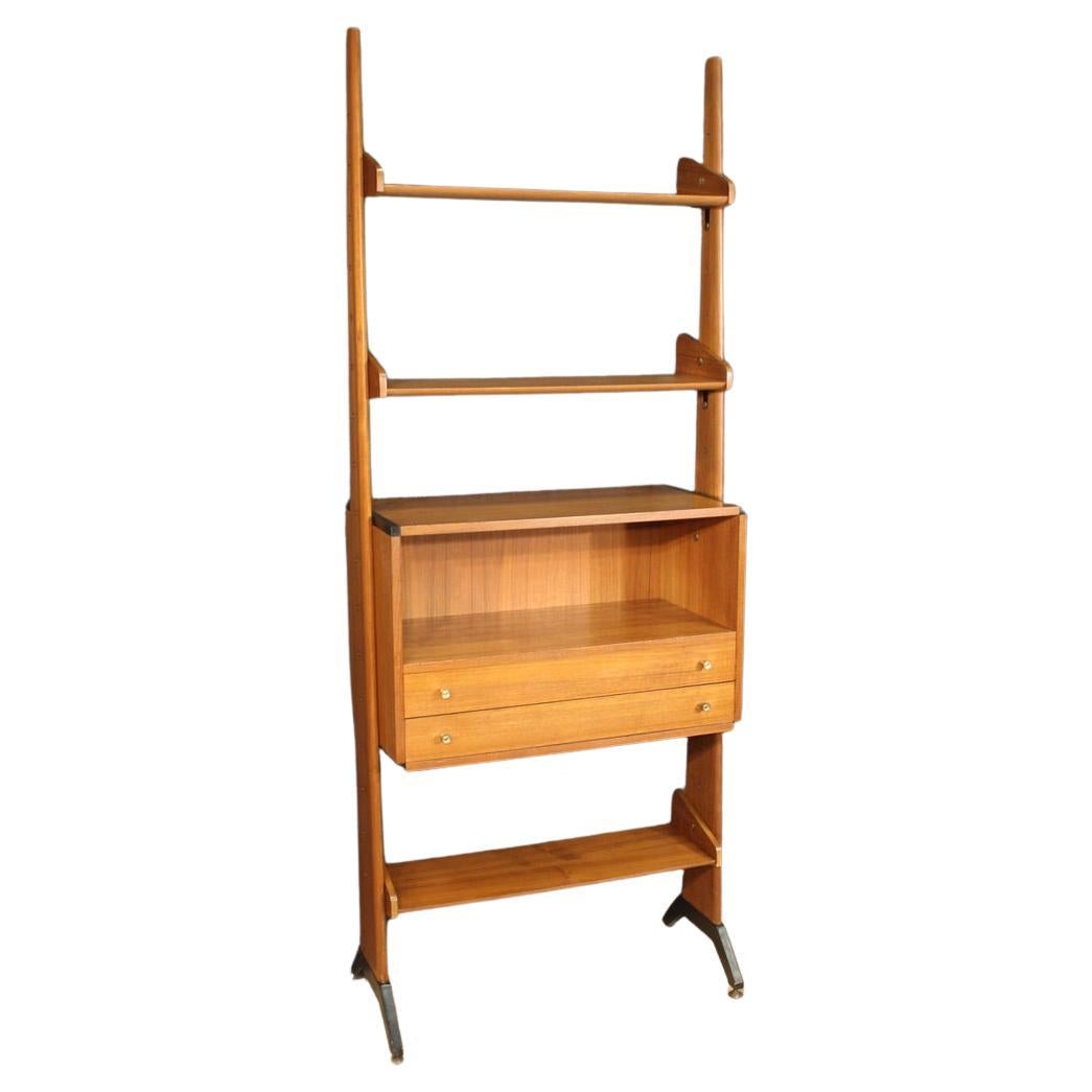 20th Century Wood Teak Modern Italian Bookcase, 1970s For Sale at 1stDibs