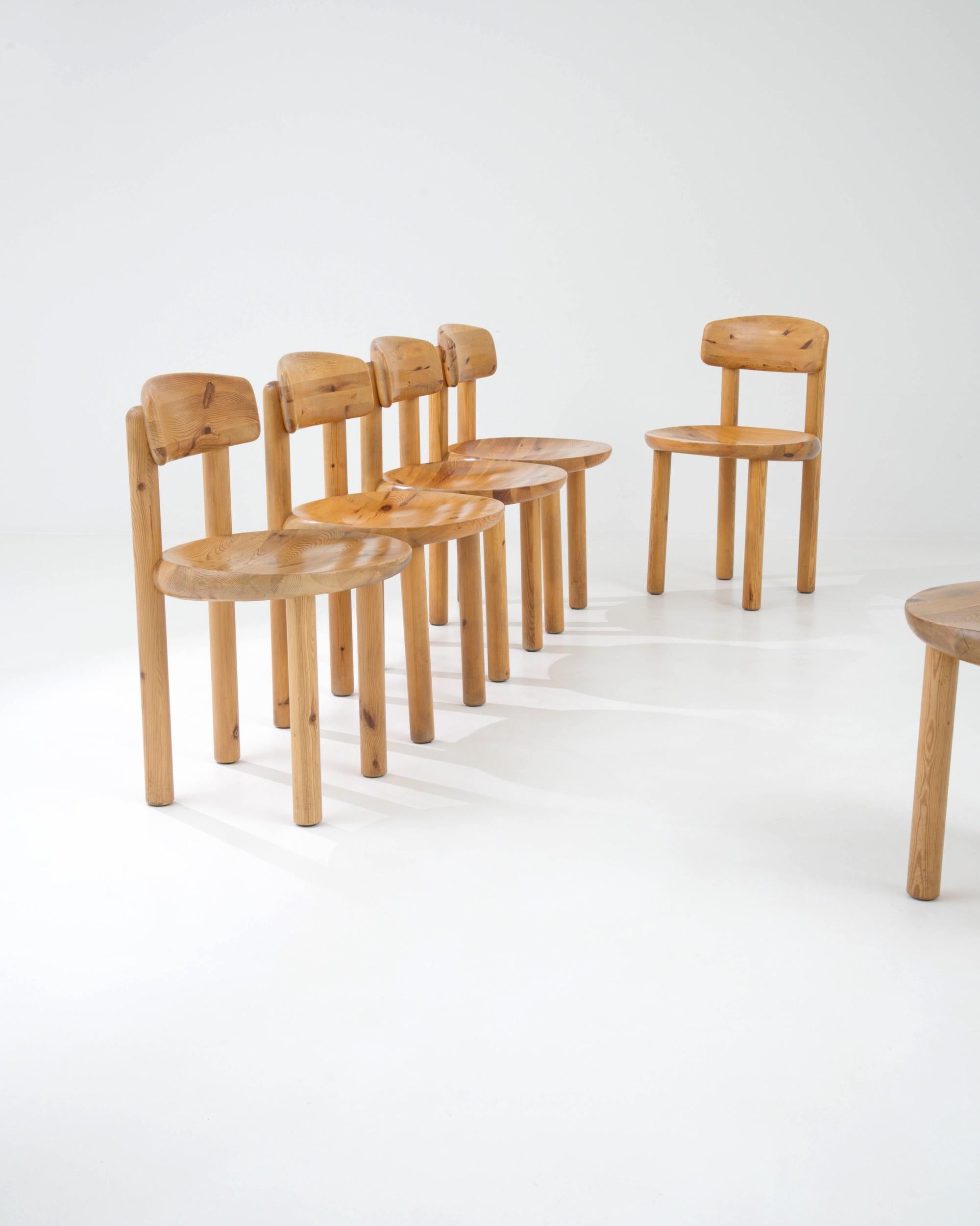 20th Century Wooden Dining Chairs by Rainer Daumiller, Set of Six For ...