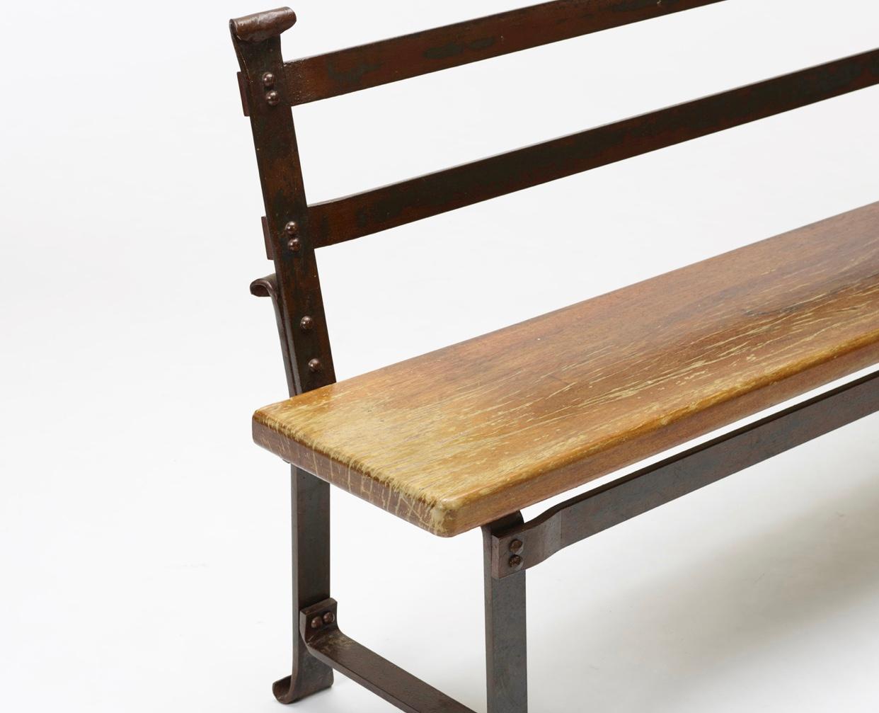 20th Century Wrought Iron and Wood Bench at 1stDibs | wrought iron and ...