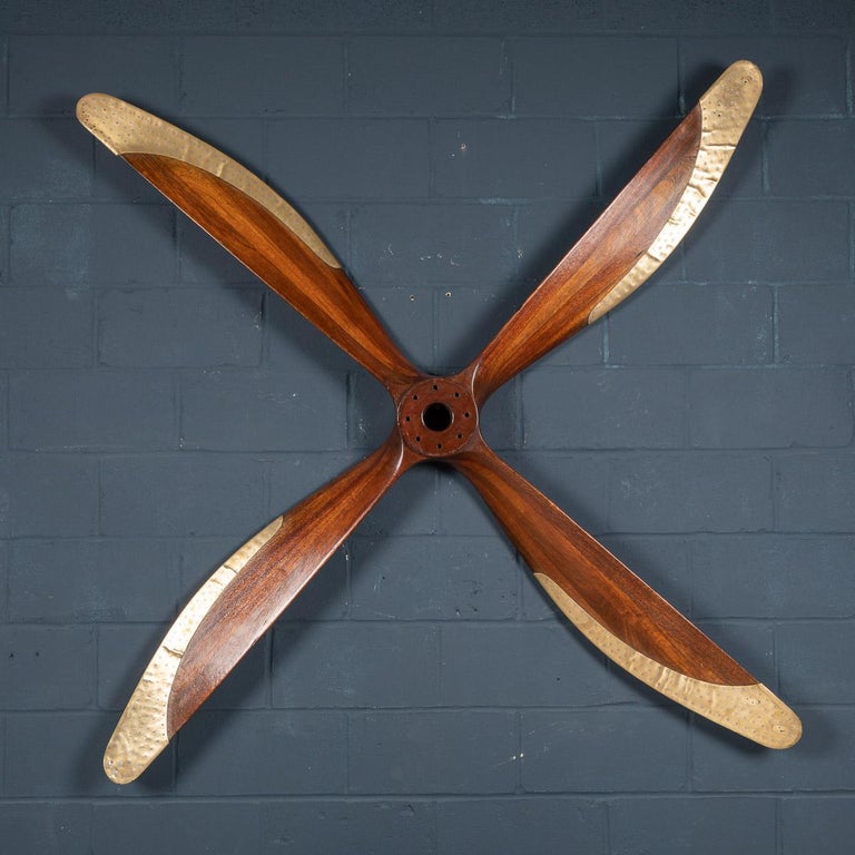 20th Century WWI Mahogany Four-Blade Propeller, c.1915 at 1stDibs