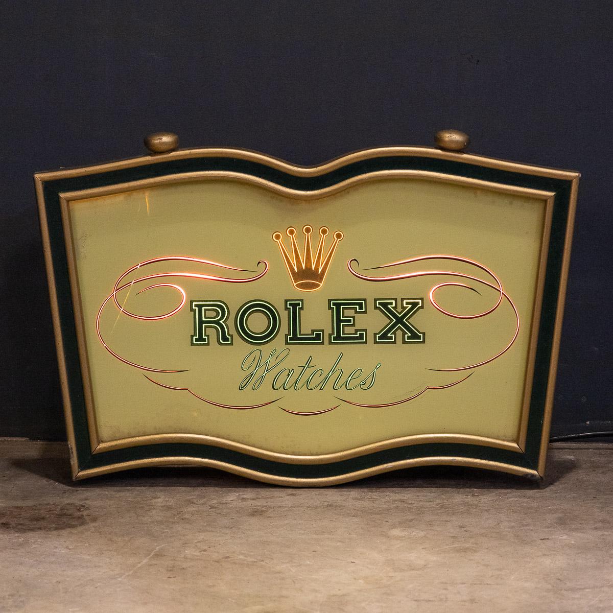 20th Century Illuminating Rolex Advertising Light Box, c.1950 at 1stDibs