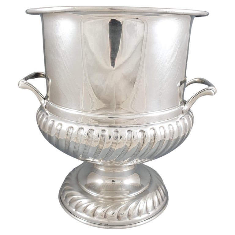 20th Italian Solid Silver Champagne Bucket For Sale at 1stDibs